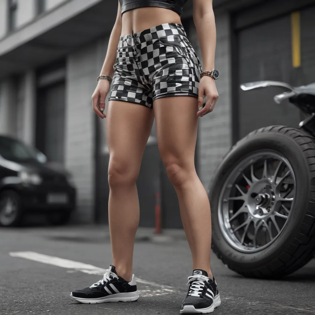 Black and White Checkered Biker Shorts: Style and Function