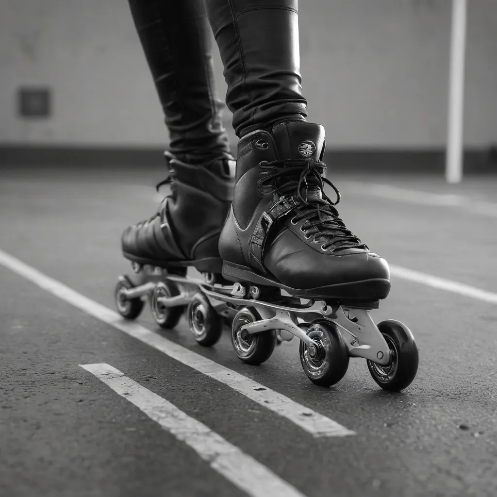The Minimalist Appeal of Black and White Rollerblades